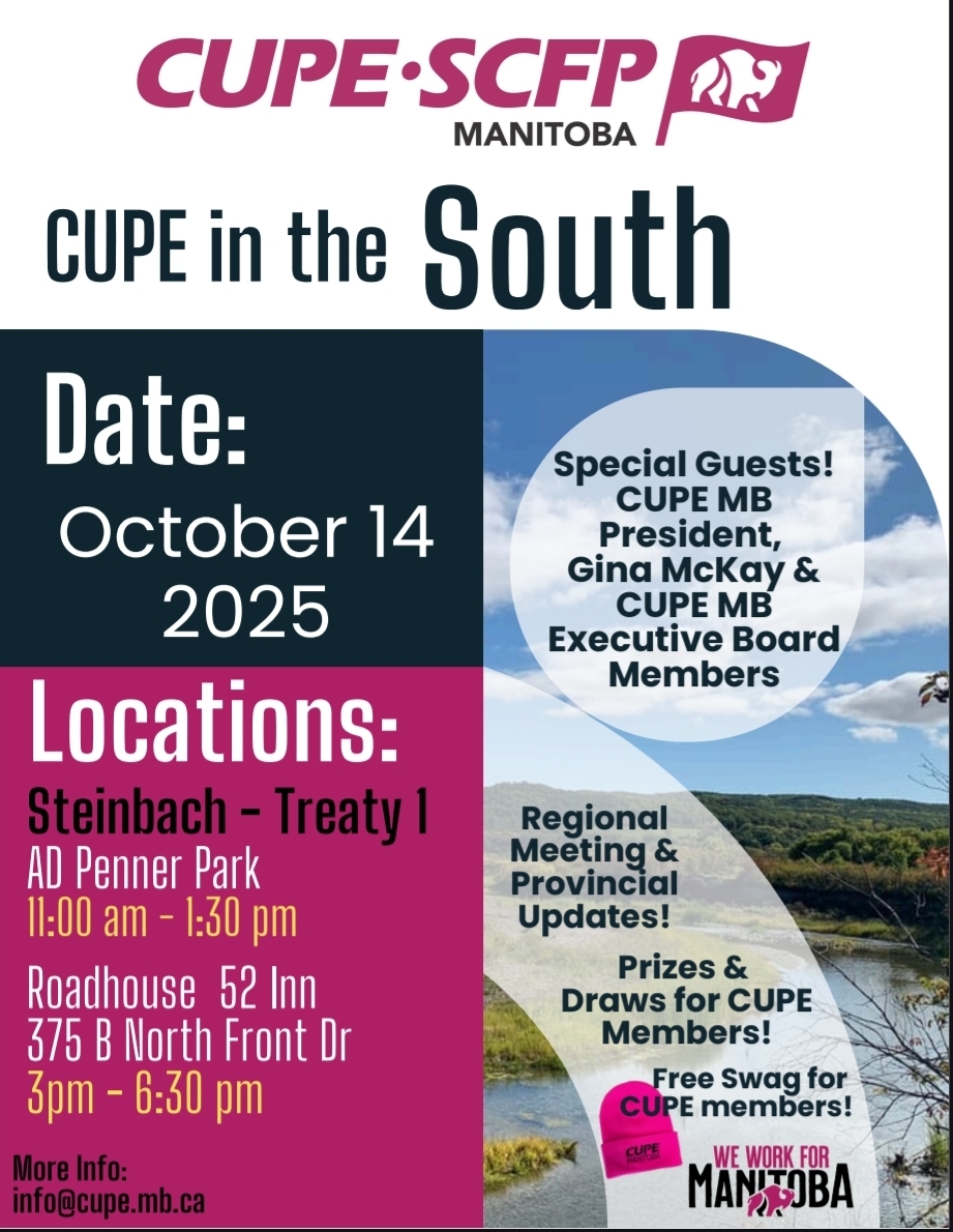 CUPE in the South October 14, 2025 - CUPE 4270 - Southern Health-Santé Sud